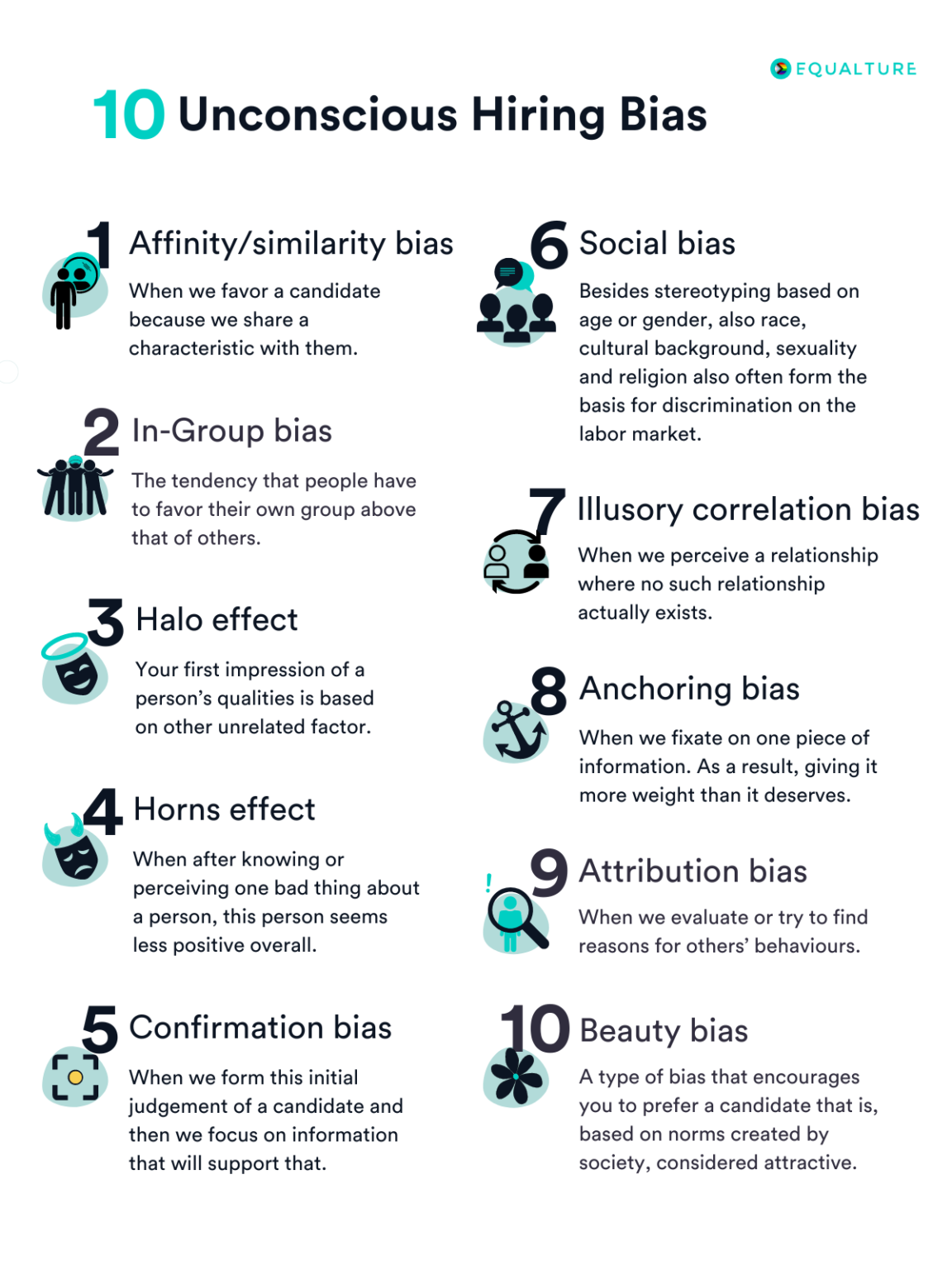 10 Unconscious Hiring Bias & How to Avoid Them - Equalture
