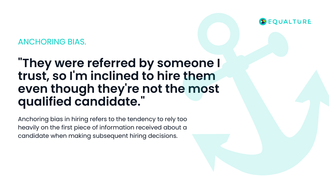 What is Anchoring Bias - Definition & Examples in Recruitment - Equalture